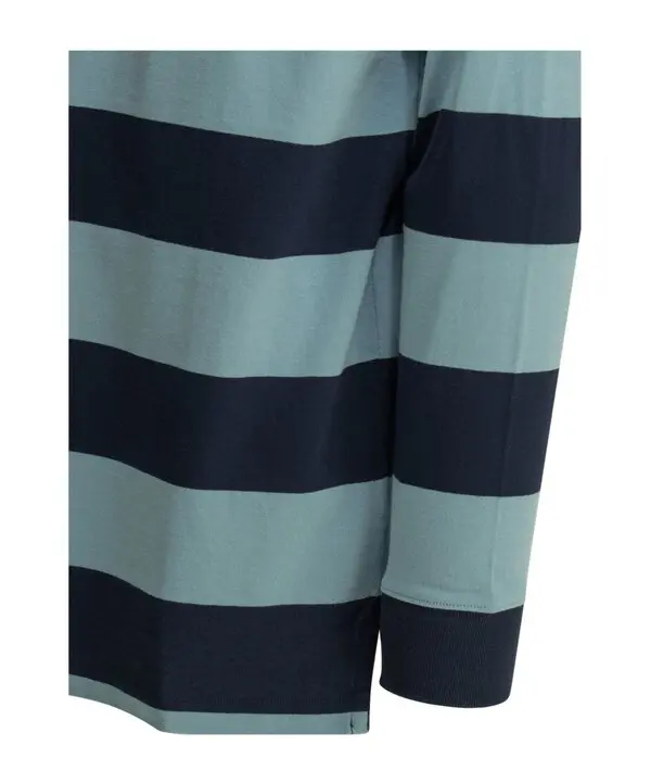 Polo Ralph Lauren Rugby Stripe Long Sleeve Polo Shirt - Green