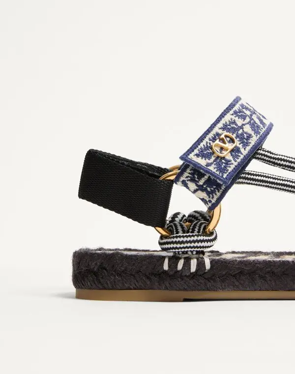Valentino Garavani Open Toe Espadrille Sandal