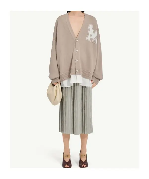 MAISON MARGIELA Two-in-one Knit Cardigan - Sand-colored