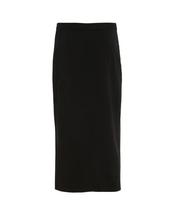 Pinko High Waist Straight Hem Skirt With Gold Button Embellishments