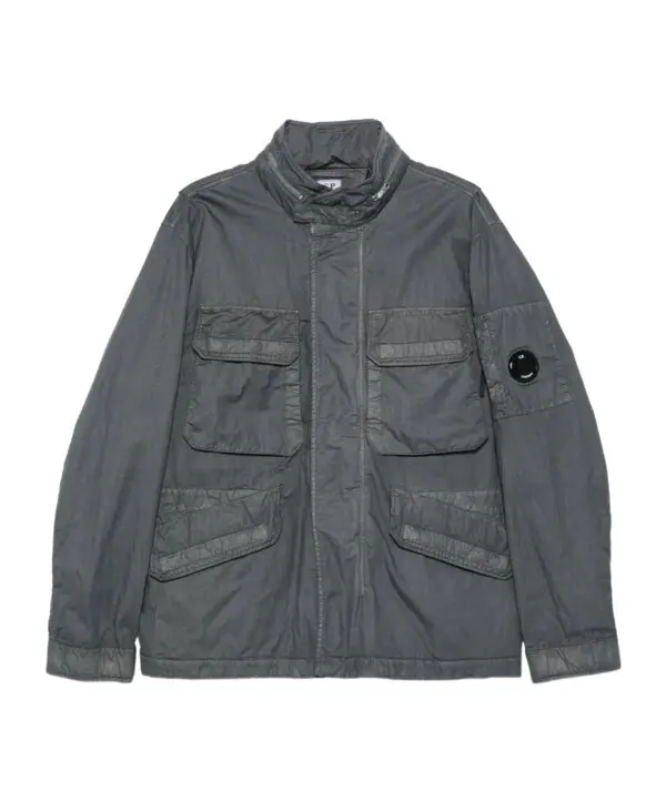 C.P. COMPANY 50 Fili Wax Pocket Zip Jacket - Grey