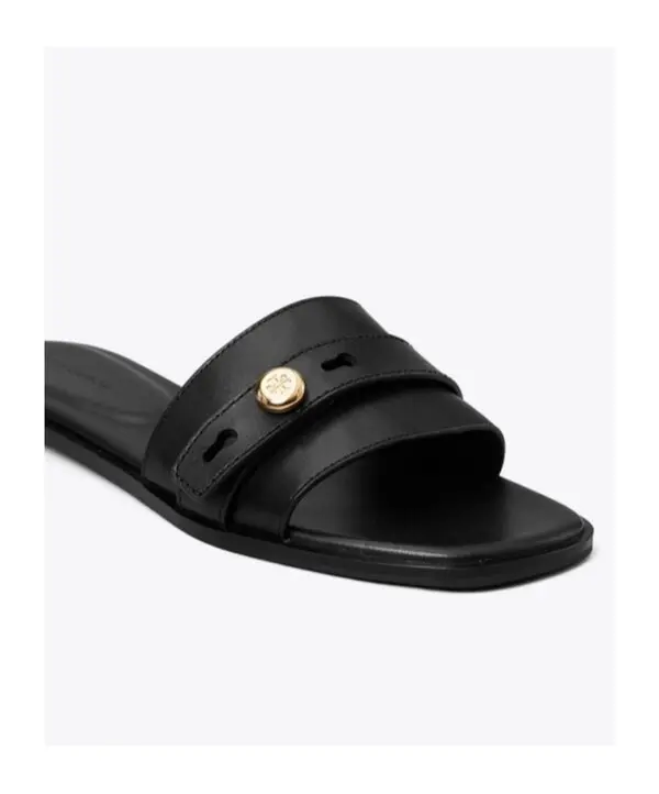 Tory Burch Romy Flat Mules - Black