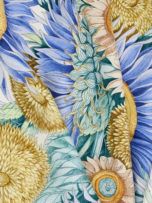 FERRAGAMO Sunflower Printed Finished Edge Scarf