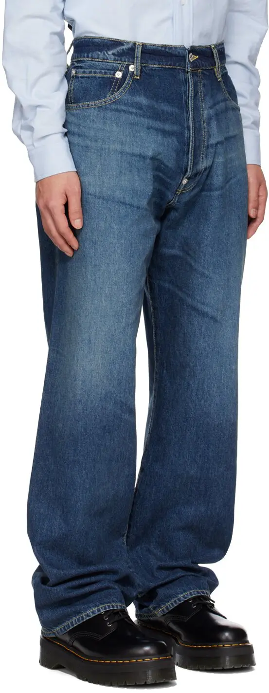 Kenzo Suisen Wide-leg Relaxed-fit Jeans
