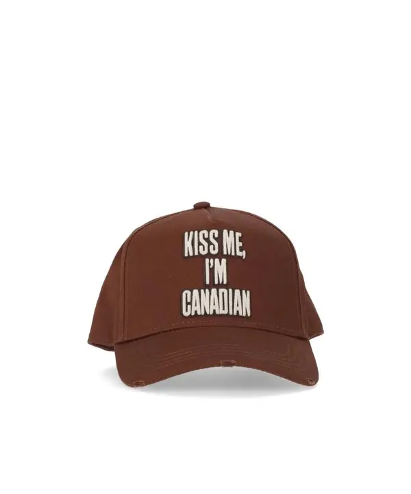 Dsquared2 Baseball Cap With Graphic Design - Brown