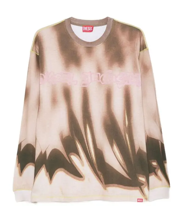 DIESEL® Abstract-print Long-sleeve T-shirt