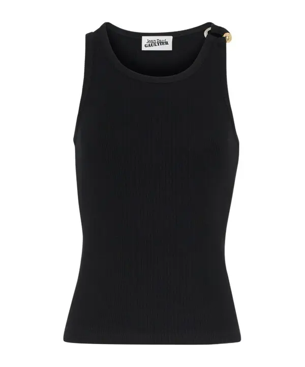 JEAN PAUL GAULTIER Le Débardeur Piercing" Tank Top - Black
