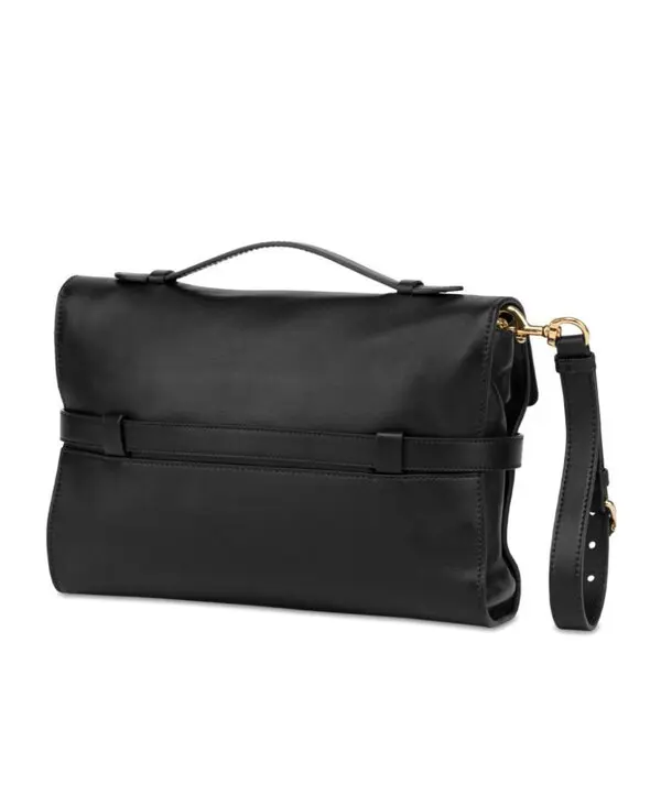 Moschino Embossed Shoulder Bag - Black