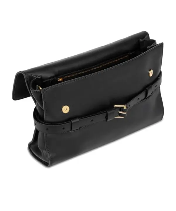 Moschino Embossed Shoulder Bag - Black