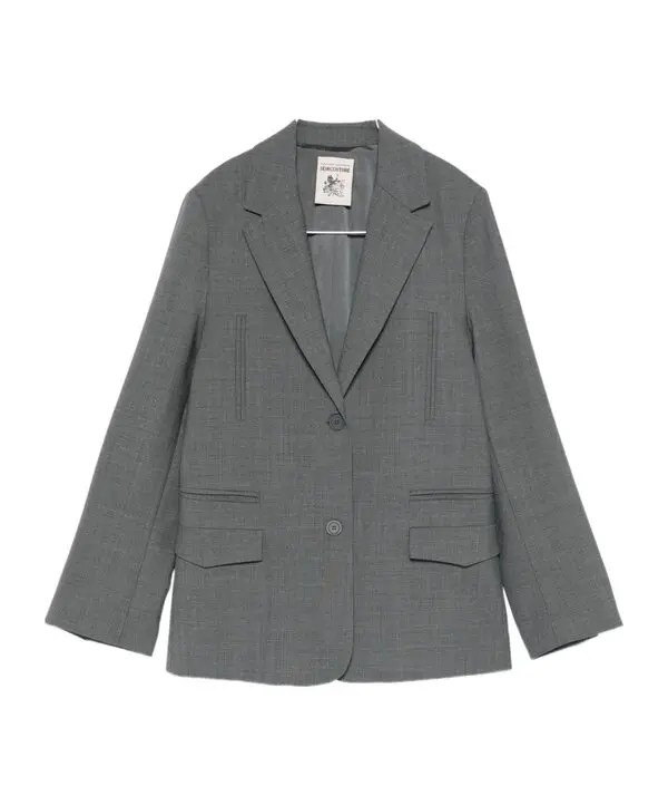 SEMICOUTURE Single Breasted Blazer - Grey