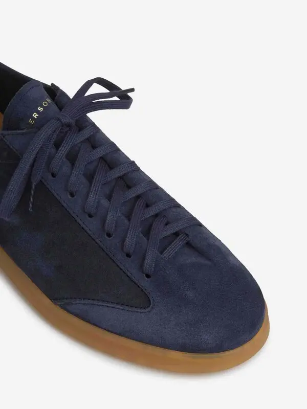 HENDERSON BARACCO Round Toe Lace-up Sneakers - Navy Blue