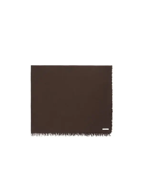TOTEME Raw Edge Scarf - Chocolate