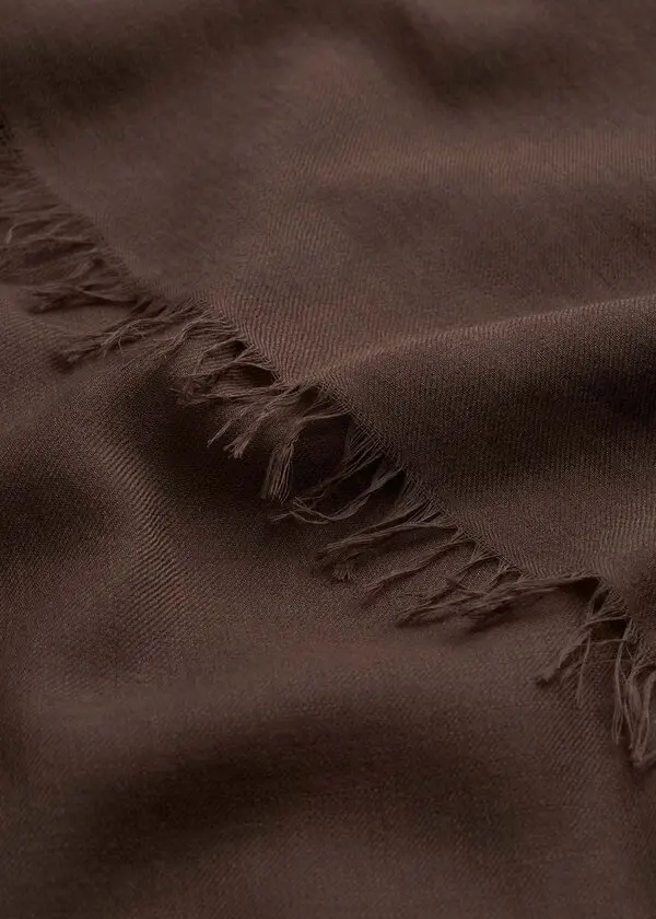TOTEME Raw Edge Scarf - Chocolate