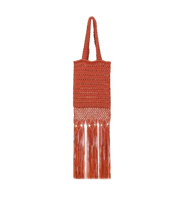 Alanui Ray Of Light Knitted Tote Bag - Brown