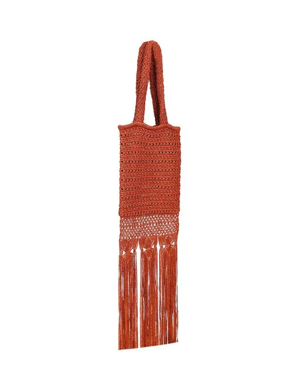 Alanui Ray Of Light Knitted Tote Bag - Brown