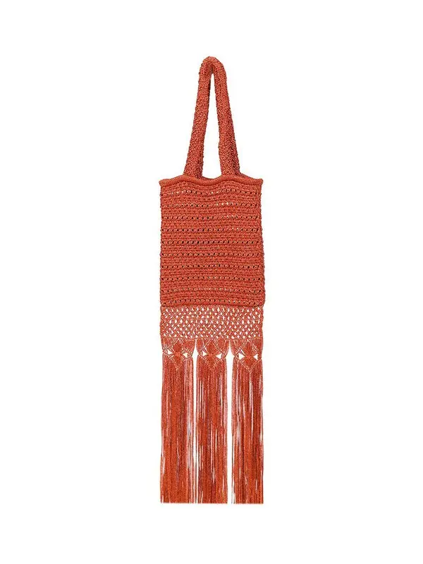 Alanui Ray Of Light Knitted Tote Bag - Brown