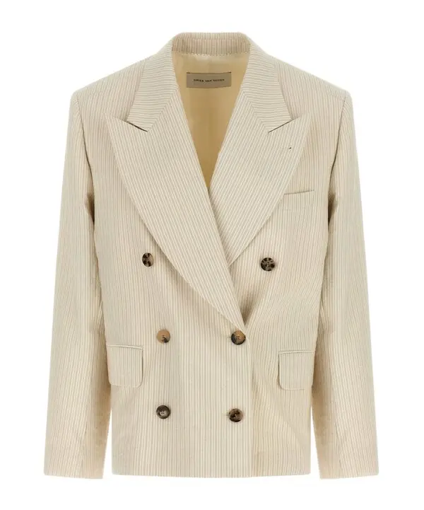 Dries Van Noten Oversized Double-breasted Blazer With Back Tie