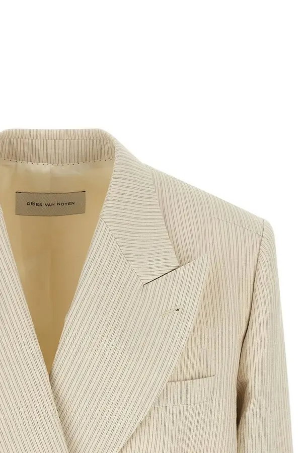 Dries Van Noten Oversized Double-breasted Blazer With Back Tie
