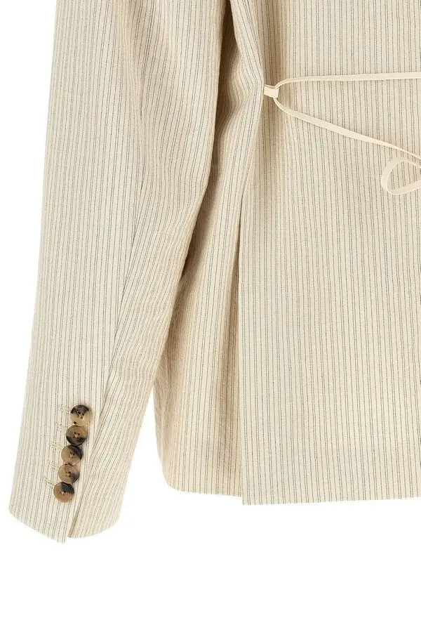 Dries Van Noten Oversized Double-breasted Blazer With Back Tie