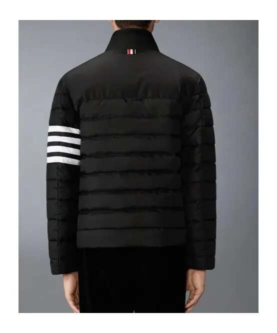 Thom Browne Shiny Ripstop Lightweight Down-filled Jacket With 4-bar Detailing