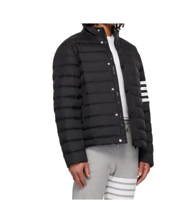 Thom Browne Shiny Ripstop Lightweight Down-filled Jacket With 4-bar Detailing
