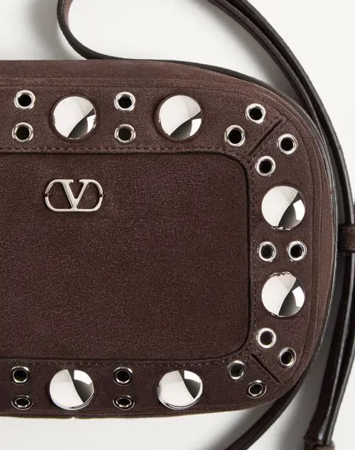 Valentino Garavani Vlogo Signature Embellished Shoulder Bag - Brown