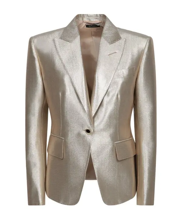 TOM FORD Single Breasted Tailored Blazer - Brown