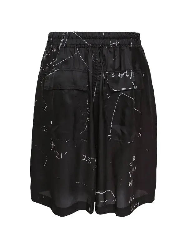 Rick Owens Graphic Print Drawstring Shorts