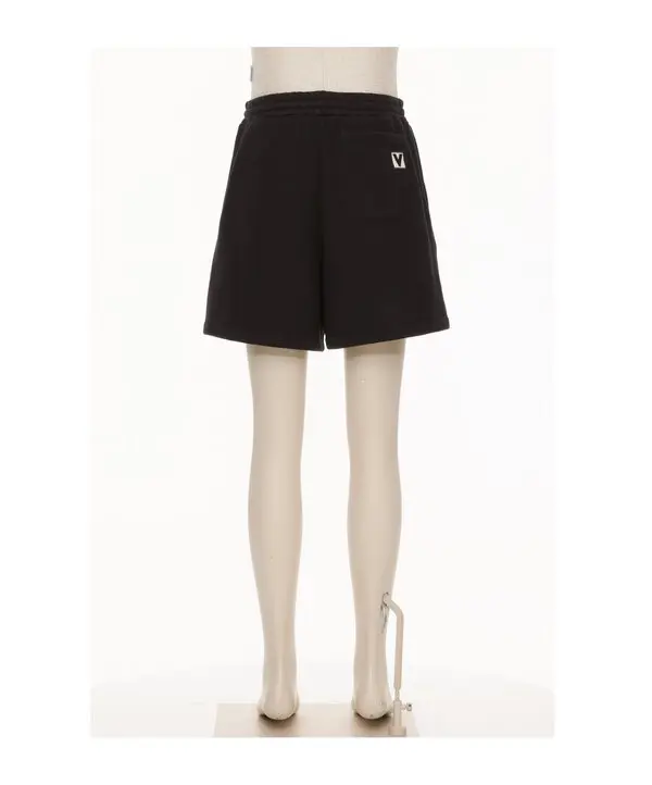 Valentino Garavani Logo Embroidered Track Shorts - Black