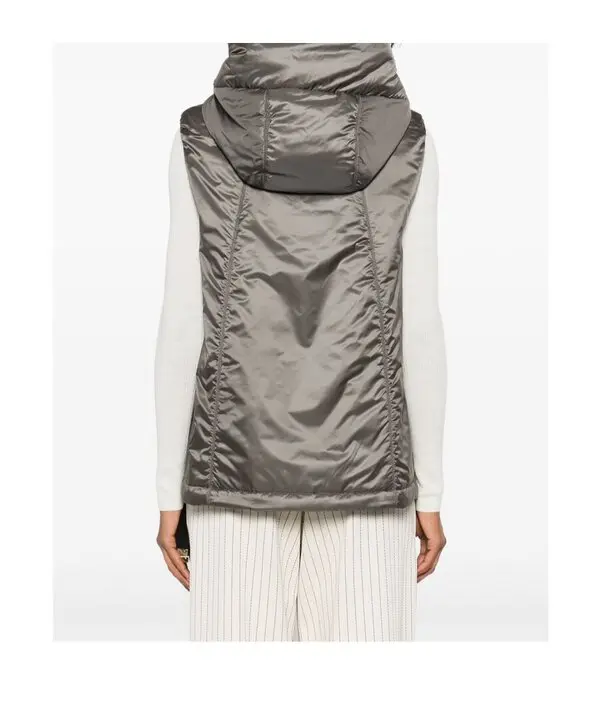 Max Mara Greengo Zip-up Drawstring Gilet - Gray