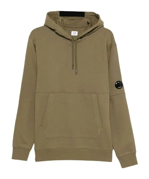 C.P. COMPANY Lens Sleeve Hoodie - Brown