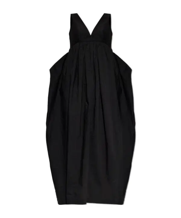 RÓHE Pleated Strap Maxi Dress - Black