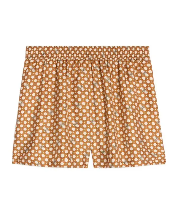 Celine Silk Twill Pajama Shorts