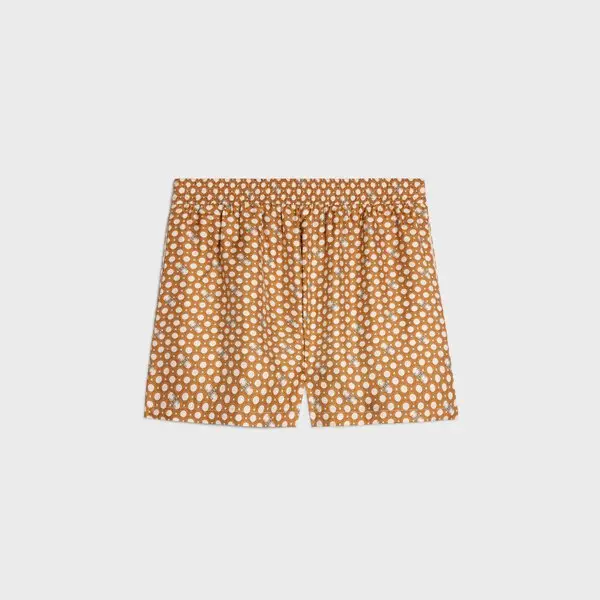 Celine Silk Twill Pajama Shorts
