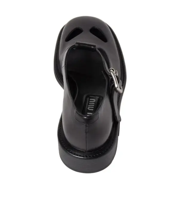 Miu Miu Leather Mary Jane T-bar Shoes