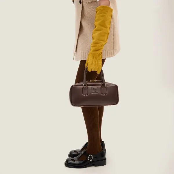 Miu Miu Leather Mary Jane T-bar Shoes