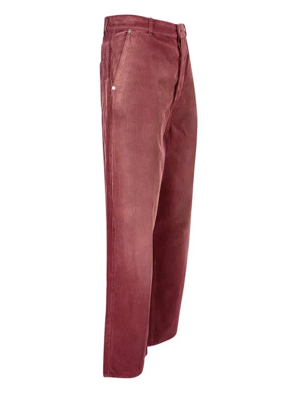 Dior Burgundy Corduroy Wide-leg Trousers