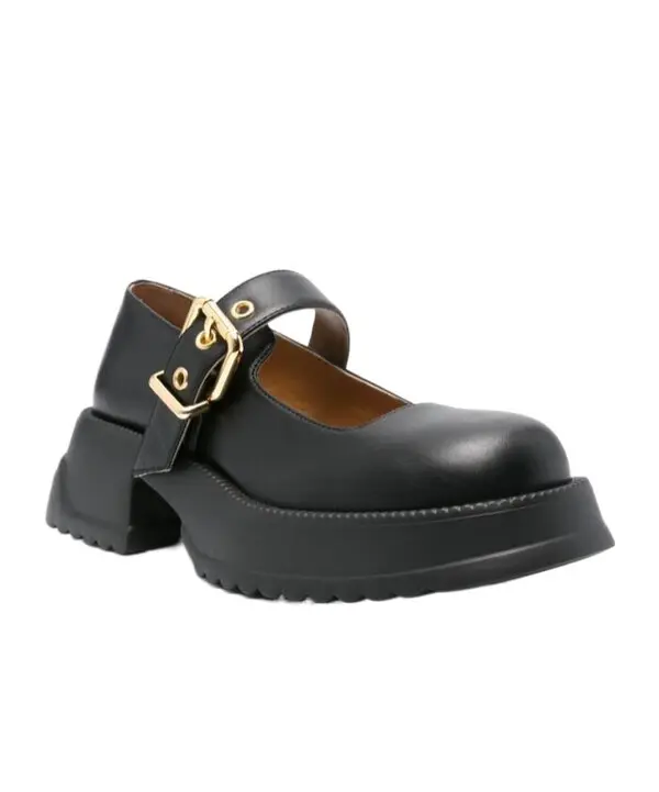 Marni Buckle Detailed Platform Mary Janes