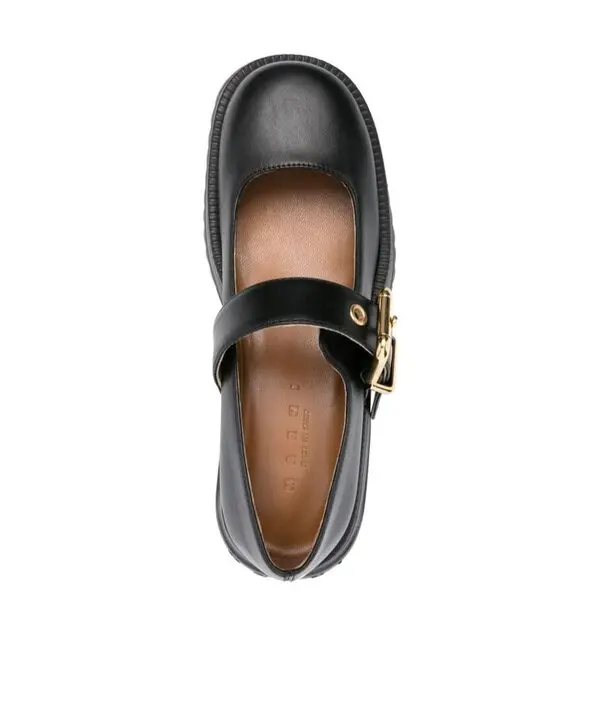Marni Buckle Detailed Platform Mary Janes