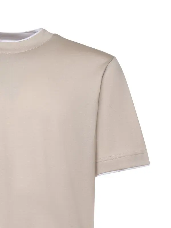 Eleventy Crew Neck Short Sleeve T-shirt - Nude