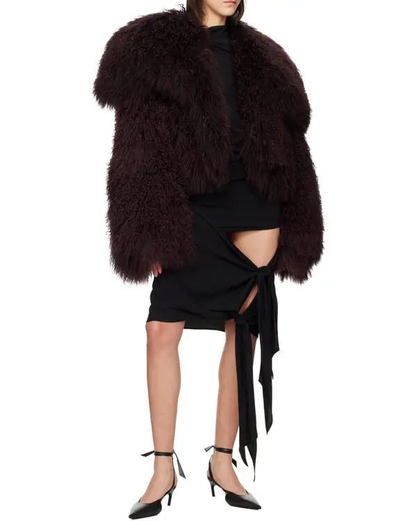 Attico The Draped Midi Skirt By