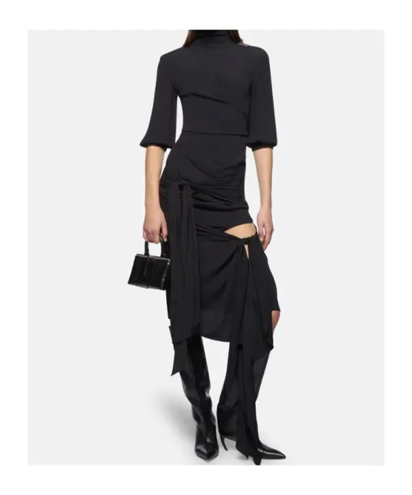 Attico The Draped Midi Skirt By