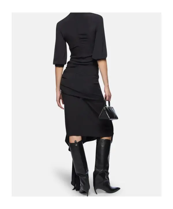Attico The Draped Midi Skirt By