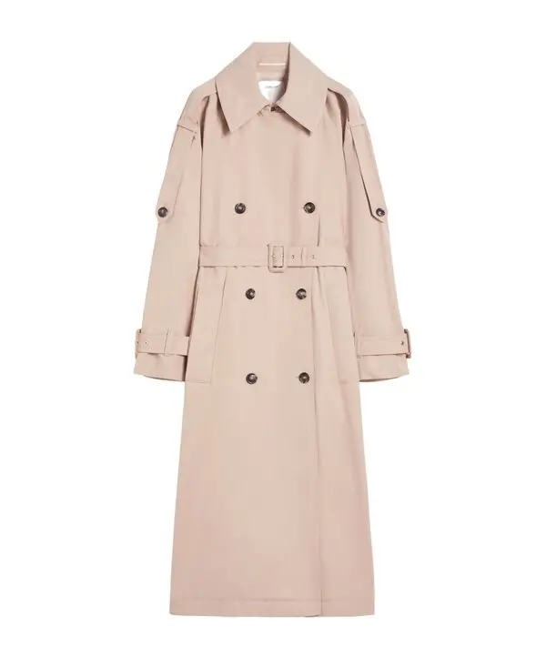 Sportmax Spxgocce Belted Double-breasted Trench Coat - Nude