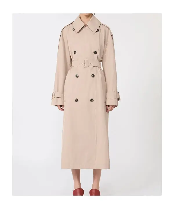 Sportmax Double-breasted Belted Jacket - Nude
