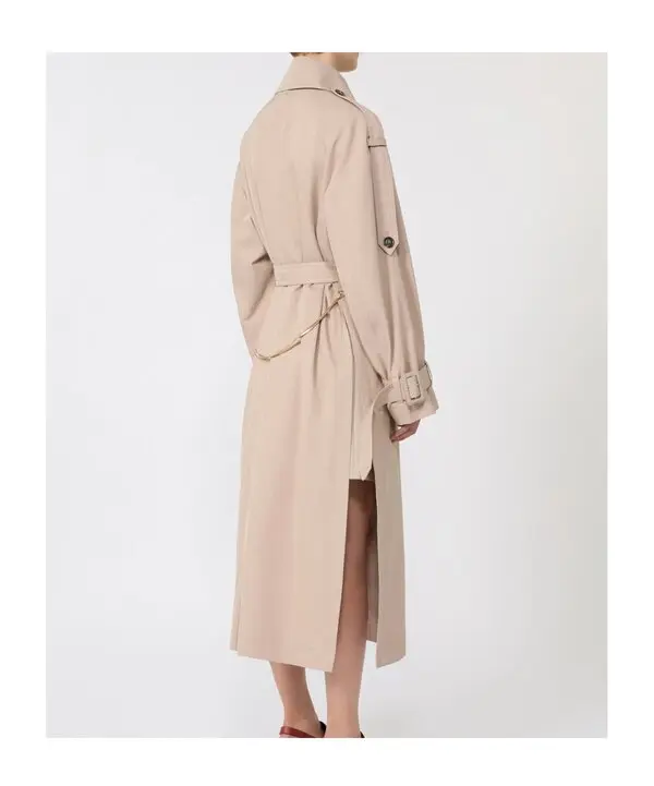 Sportmax Double-breasted Belted Jacket - Nude