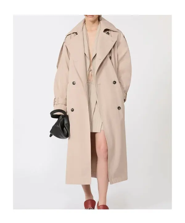 Sportmax Double-breasted Belted Jacket - Nude