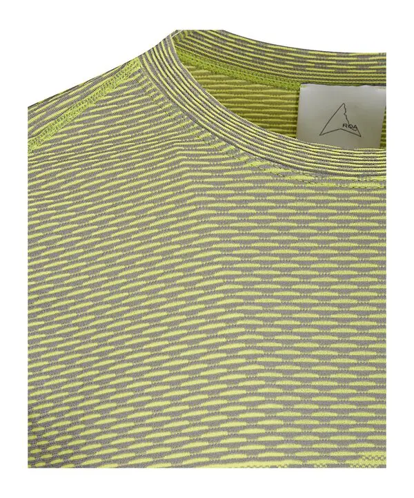 ROA Striped Long-sleeve Crewneck T-shirt - Nude