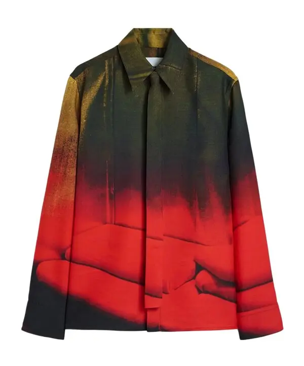 JIL SANDER Gradient Print Shirt - Red
