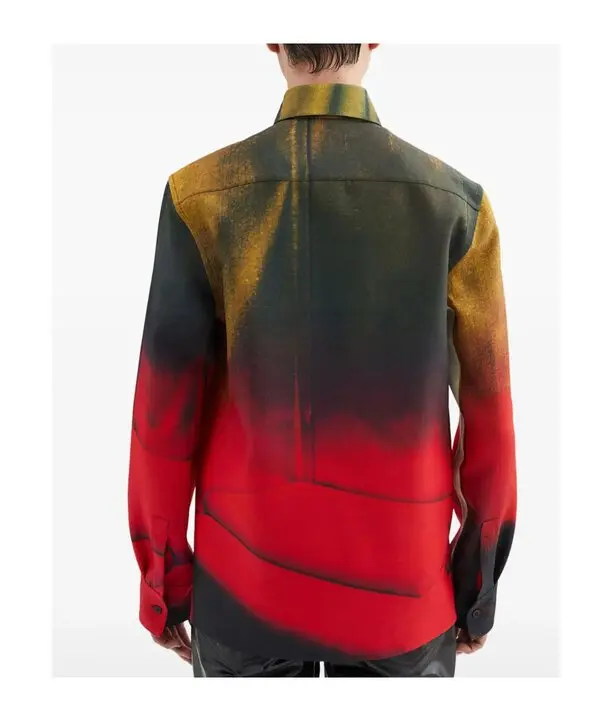 JIL SANDER Gradient Print Shirt - Red